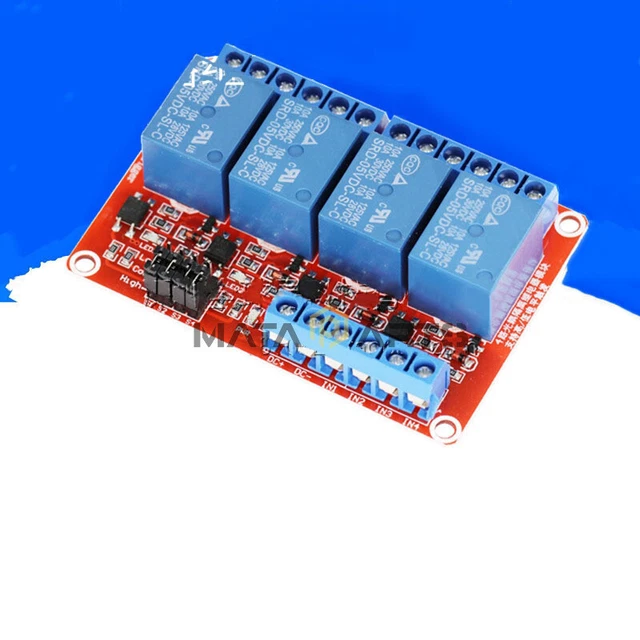 MÓDULO DE RELÉ optoacoplador de 4 canales DC 5V/12V/24V nuevo 1 pieza ...