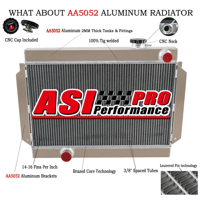 3 ROW ALUMINUM Radiator For Holden HQ/HJ/HX/HZ Kingswood Holden 253/308 ...