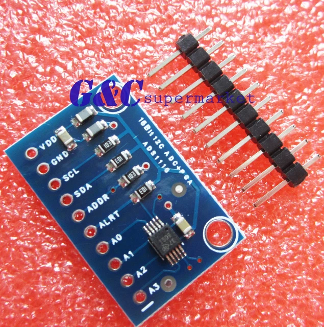 MODULO 16 BIT I2C ADS1115 ADC 4 canali con amplificatore Pro Gain Arduino RPi M109 EUR 7,82 ...