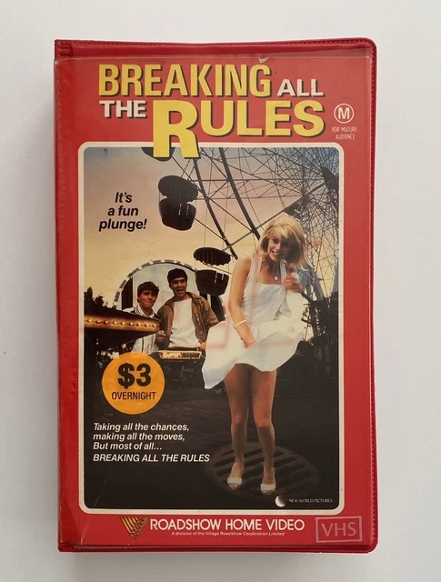 BREAKING ALL THE Rules [VHS] Roadshow Home Video Big Box Ex-Rental Tape ...