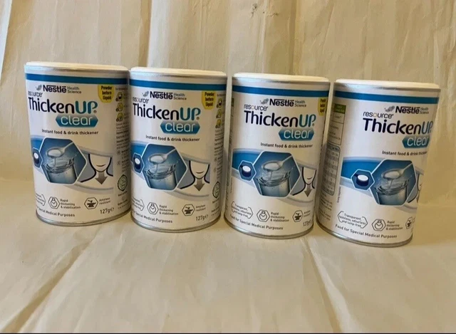NESTLE RESOURCE THICKEN Up Clear 4 x 127g tins - Instant Food Drink ...