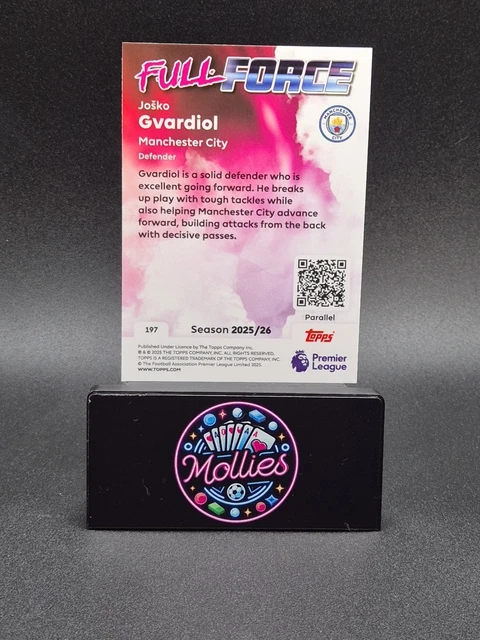 2025-26 TOPPS JOSKO Gvardiol /25 Full Force Manchester city £16.85 ...