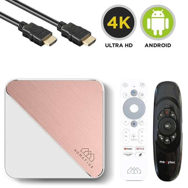 HOMATICS BOX R 4K Plus UHD Android TV lettore multimediale con mouse ad ...