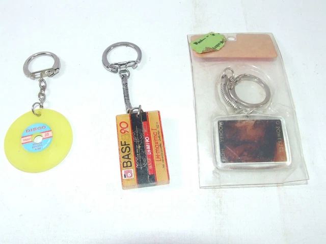 KEY RINGS DISCO BASF 90 Cassette And Wookey Hole Key View Vintage Circa ...