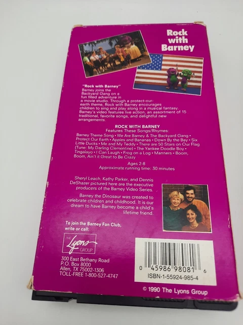 BARNEY VHS LOT of 3 Barney & Friends Waiting for Santa Rock with Barney ...