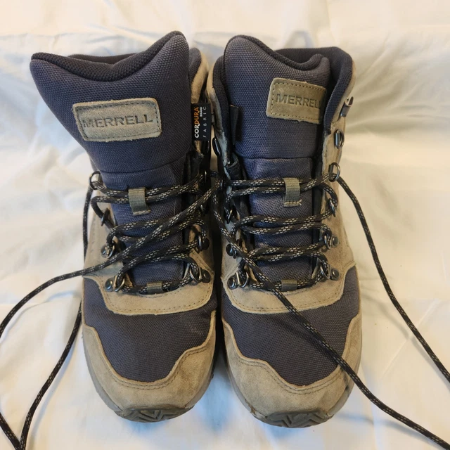 MERRELL HIKING BOOTS Olive J84961 Mens 8.5 Vibram Sole Cordura Brand ...