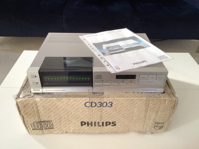 PHILIPS. CD-303 VINTAGE CD Player. SERVICED. RECAPED. PERFECT WORKING ...