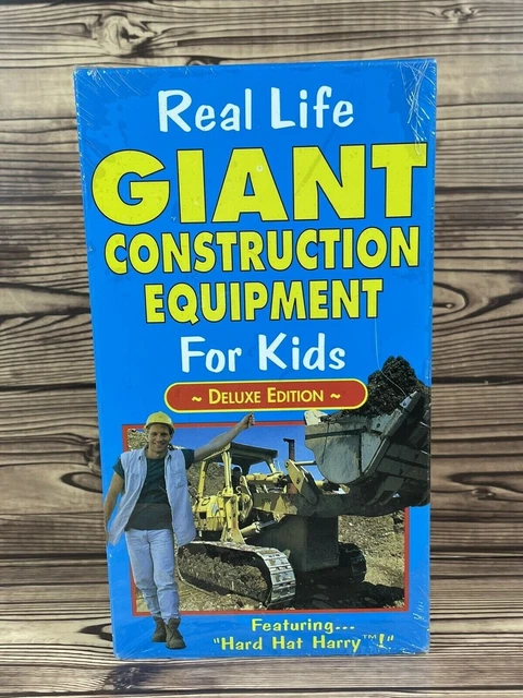 REAL LIFE GIANT Construction Equipment For Kids VHS 1993 Hard Hat Harry ...