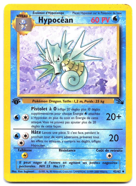 CARTE POKÉMON HYPOCÉAN 42/62 EDITION 1 ED1 Fossile VF FR EUR 11,99 ...