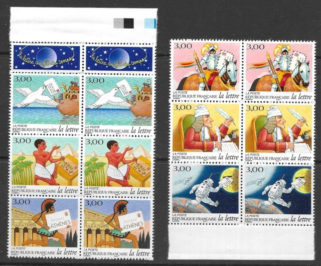 FRANCE 1998 HISTORY of the Letter 6 x Values in Pairs MNH £5.45 ...