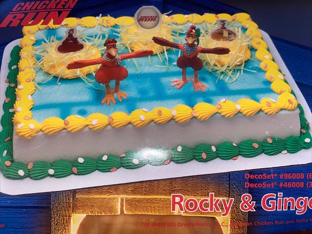 CHICKEN RUN ROCKY And Ginger Cake Decorations Figures Dreamworks ...