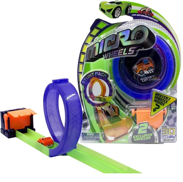 MICRO WHEELS STUNT Pack Mini Racing Car Set Assorted Race Fast Loop ...
