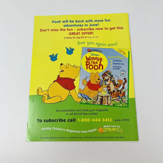 DISNEY’S WINNIE THE Pooh Magazine May June 2003 £11.84 - PicClick UK