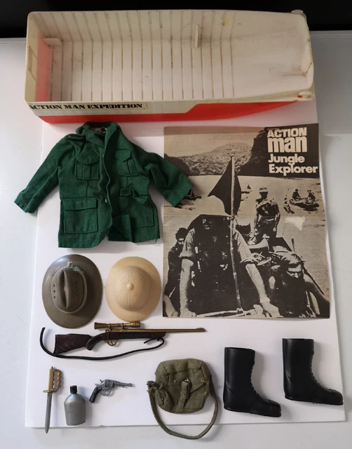 VINTAGE ACTION MAN Jungle Explorer Part Outfit & River Craft 1969 ...