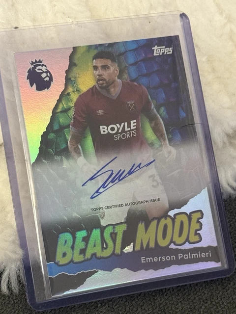 EMERSON PALMIERI TOPPS Premier League 2025/26 Beast Mode West Ham Auto ...