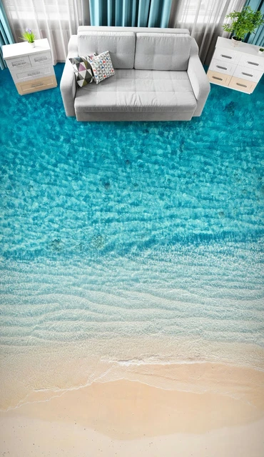 3D BEACH SEA 281NA Floor WallPaper Murals Wallpaper Mural Print AJ AU ...