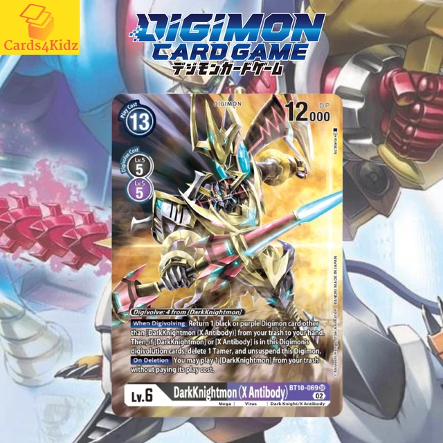 DIGIMON CARTE BT10-069 Darkknightmon X Antibody Sr Alternatif Art Xros ...