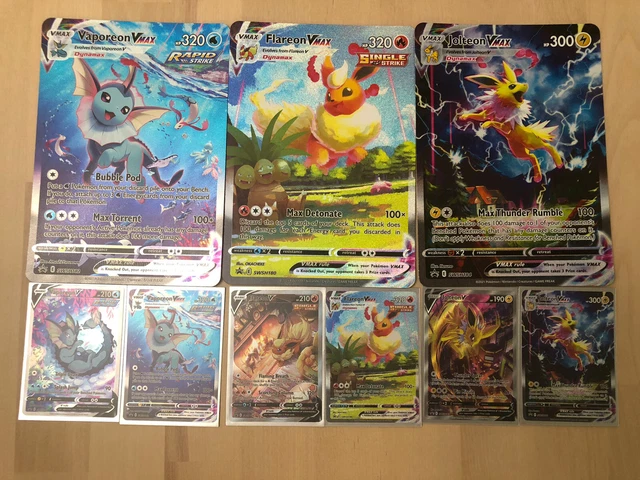 POKEMON EEVEE EVOLUTION vmax premium collection jolteon vaporeon ...