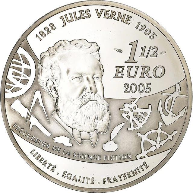 FRANCE, 1-1/2 EURO, 20000 Lieues sous les Mers, Jules Verne, 2005 ...