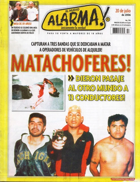RARE! ALARMA TRUE Crime Magazine Mexican Nota Roja Policiaco Death ...