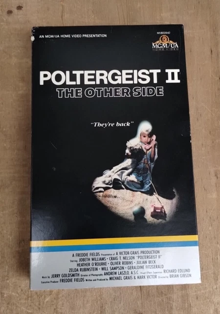 POLTERGEIST VHS MGM/UA Horror Film.. Big Box Side Open...Steven ...