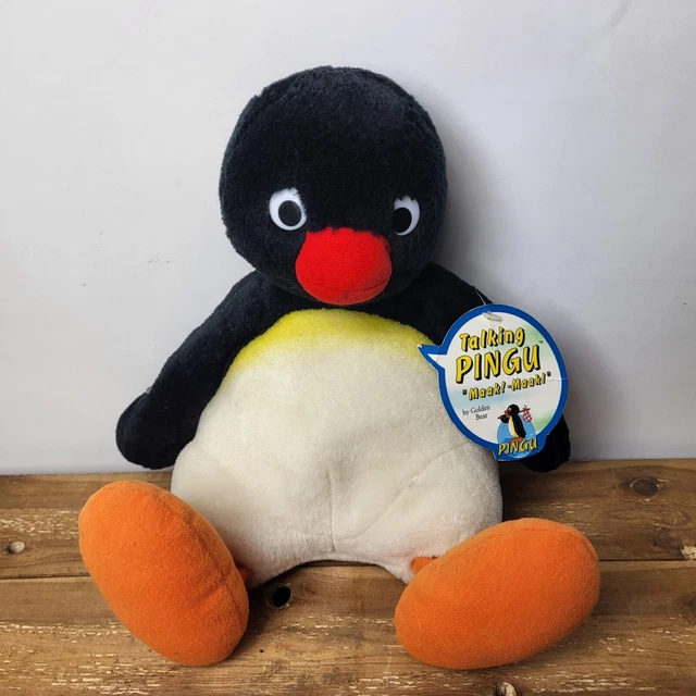 VINTAGE TALKING PINGU Plush 1992 Golden Bear Soft Toy Talking Penguin
