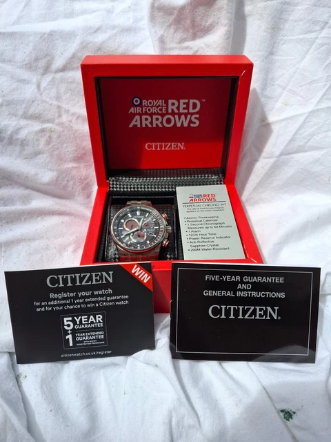 CITIZEN ECO DRIVE red arrows watch £178.00 - PicClick UK
