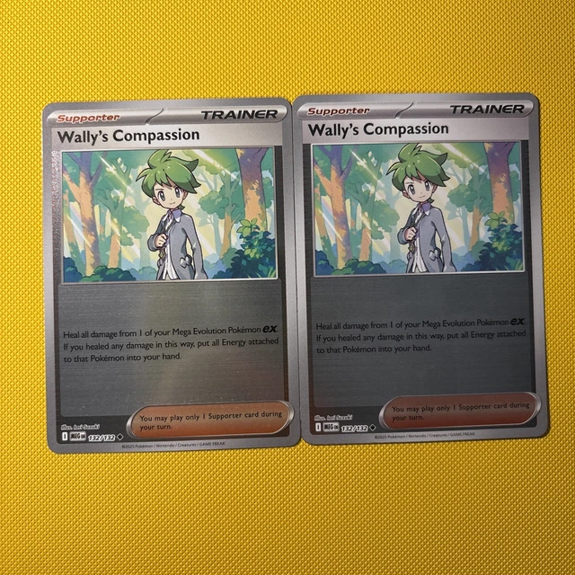 POKÉMON MEGA EVOLUTIONS Wally’s Compassion 132/132 X2 Reverse Holo TCG ...