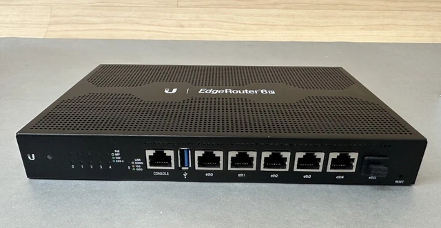 UBIQUITI ER-6P EDGEROUTER 6-Port Gigabit Router (5 PoE RJ45 1 SFP) $299 ...
