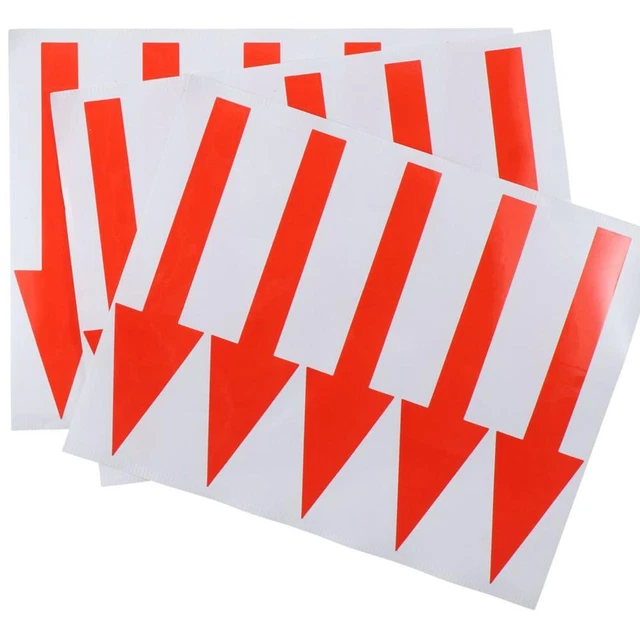 6 INCH LONG Arrow Pipeline Label Black/Red Arrow Sticker Office EUR 3 ...
