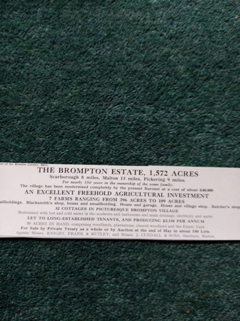 EL35 EPHEMERA 1953 house advert the Brompton estate EUR 3,72 - PicClick FR