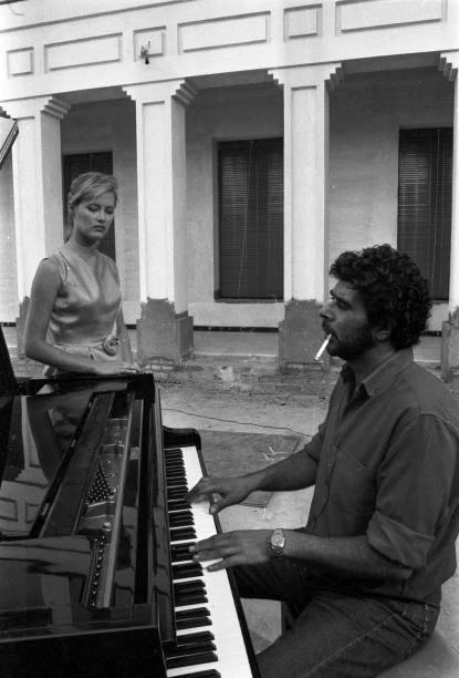 GABRIELLE LAZURE ON the set of the film 'Sarah' in Seville on Octo- Old ...