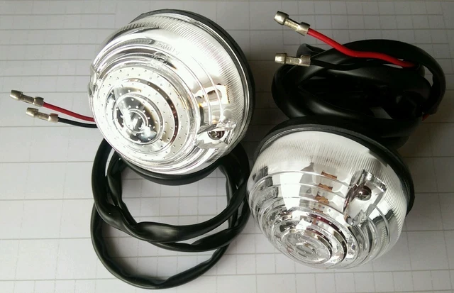 AUSTIN MINI COOPER Classic Clear Indicator Units and Lenses with Wiring ...