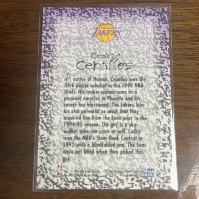 CEDRIC CEBALLOS 1994 Hoops insert mine d'or #440. LAKERS EUR 2,74 ...