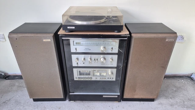 VINTAGE PIONEER HIFI Stack System, Record Player, with Cabinet And ...