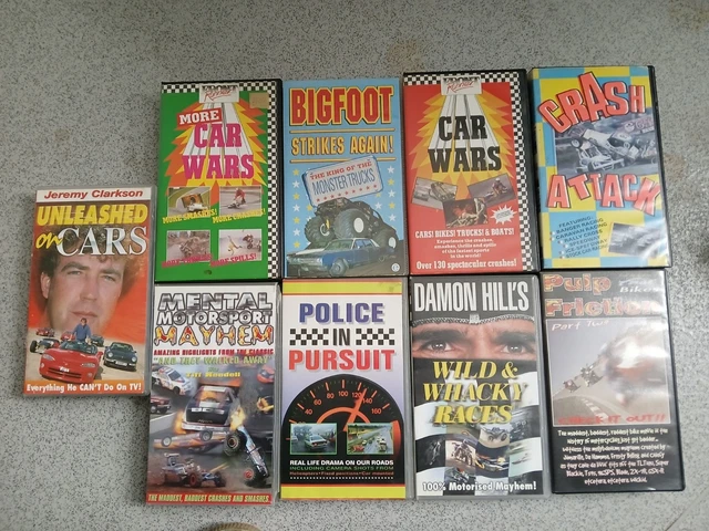 BUNDLE OF 10 Motorsport VHS Video Tapes Damon Hill Car Wars Clarkson £1 ...