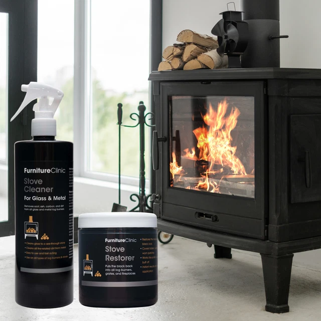STOVE CLEANER & Restorer - Clean & Restore Colour to Metal Stoves & Log ...