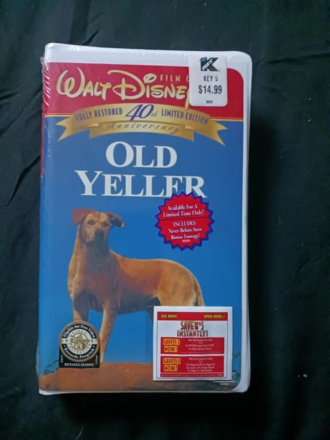 WALT DISNEY FILM Classics Old Yeller VHS Tape Anniversary (Read ...