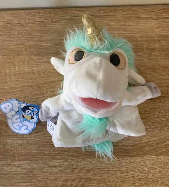 BLUEY - &UNICORSE& Hand Puppet White Plush Toy TV Show NEW W/Tags 20cm ...