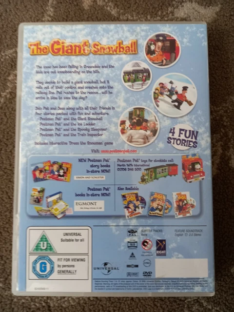 POSTMAN PAT THE Giant Snowball Dvd 4 Episodes Kids £5.69 - PicClick UK