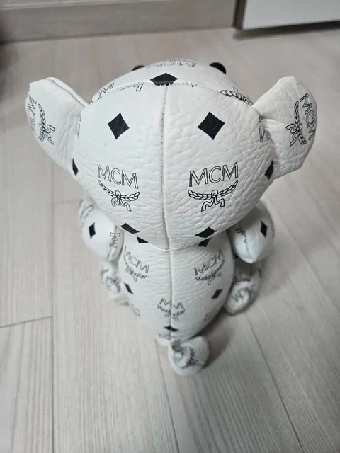 MCM VISETOES BEAR White Leather Plush Doll Stuffed Toy X5 £250.14 - PicClick UK