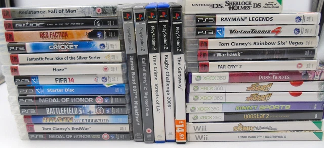 MIXED COLLECTION OF Video Games PlayStation PS2 PS3 Wii Xbox 360 & DS ...