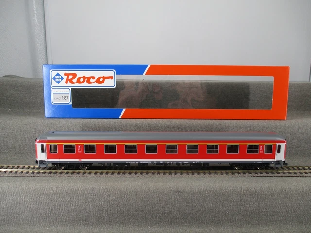 ROCO SPUR H0 45047 Schnellzugwagen 1. Klasse Aimz 261.2 der DB in OVP ...