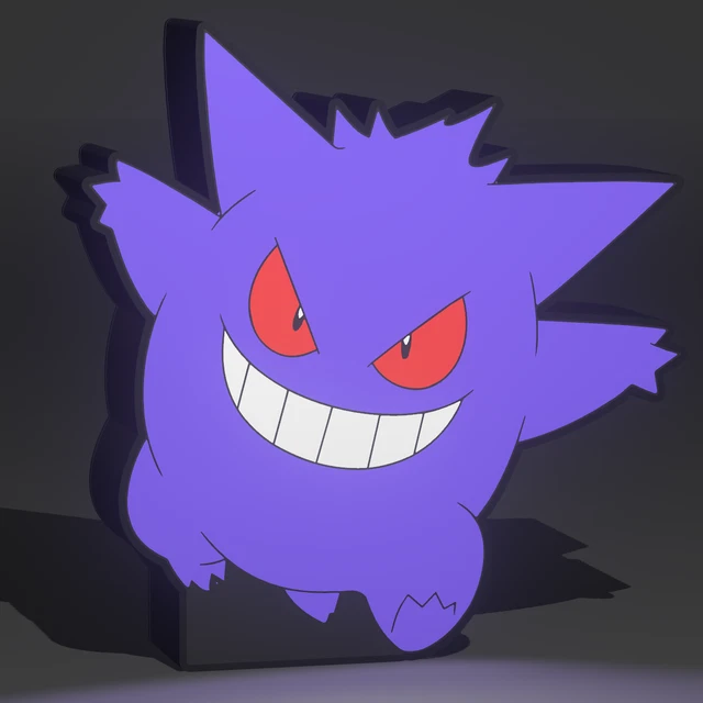 POKEMON GENGAR LED Light Box USB LED Sign Logo Lamp Man Cave Gamer ...