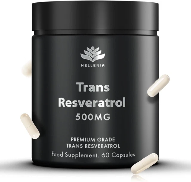 TRANS RESVERATROL 500MG Capsules | Pure Trans Resveratrol Supplements ...