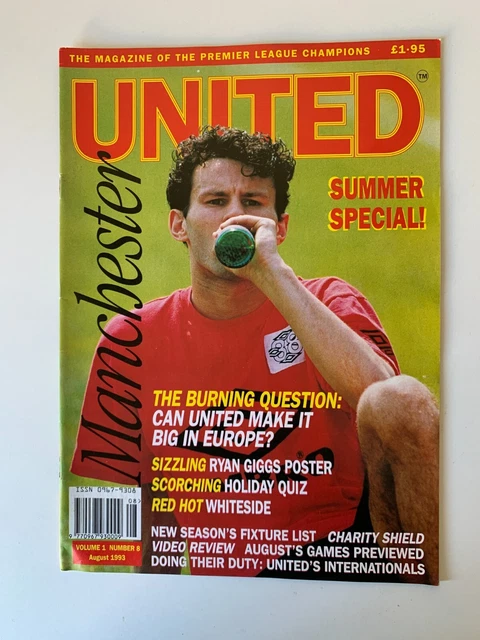 MANCHESTER UNITED OFFICIAL MAGAZINE Vol 1 No 9 August 1993 FOOTBALL ...