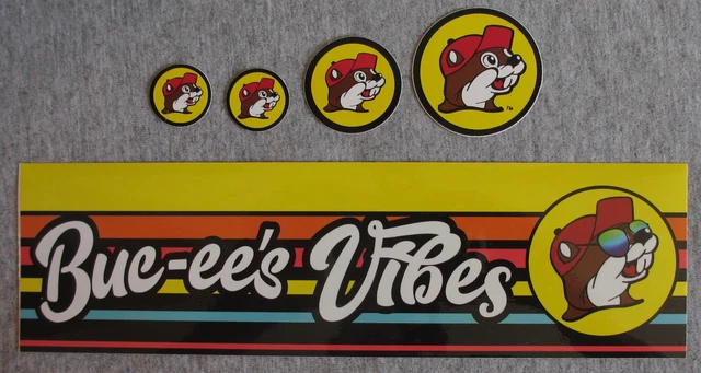BUC-EE’S VIBES BUCEES Bumper Sticker & 4 Round Stickers $7.50 - PicClick