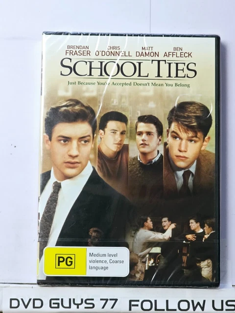 SCHOOL TIES (BRENDAN Fraser Matt Damon) DVD - Region 4 (NEW SEALED) $14 ...