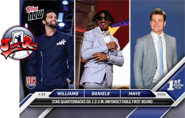 CALEB WILLIAMS JAYDEN Daniels Drake Maye - 2024 TOPPS NOW Card D-TRIP £11.42 - PicClick UK