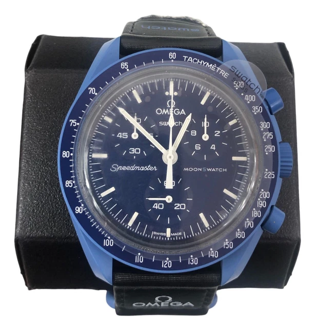 MONTRE À BRACELET Moonswatch Omega Pour Swatch Mission Neptune En ...